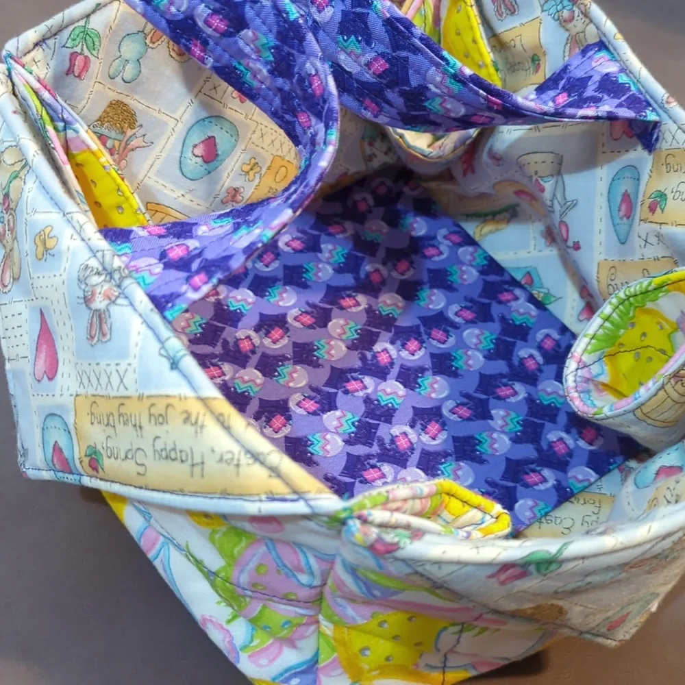 Hand Crafted | Storage & Organization | Spring Basket Fabric Handled ...